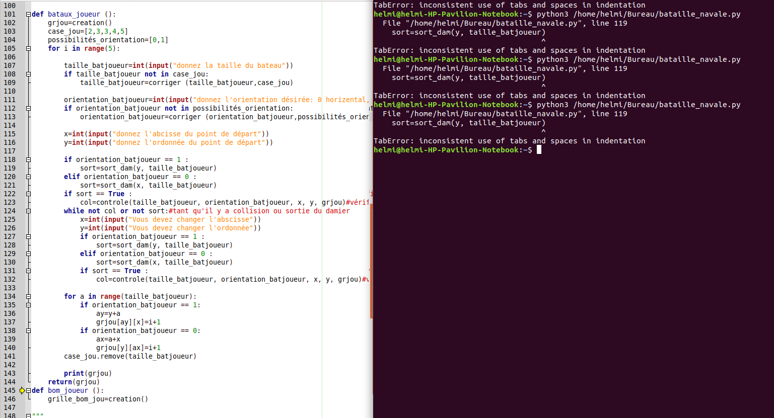 [Résolu] Faute d'indentation introuvable par kamel111 - page 1 - OpenClassrooms
